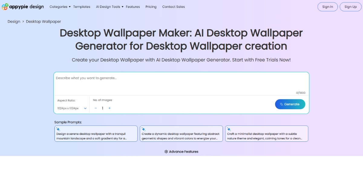 AI Desktop Wallpaper Maker : Create Free Desktop Wallpapers in Minutes