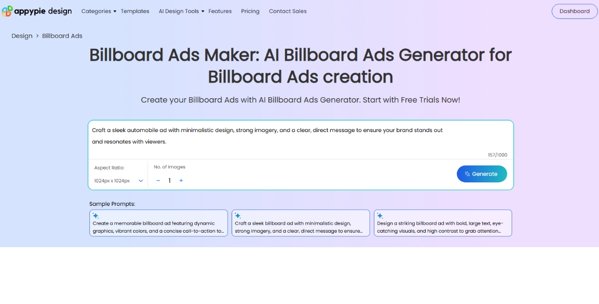 AI Billboard Ads Maker : Create Free Billboard Ads in Minutes