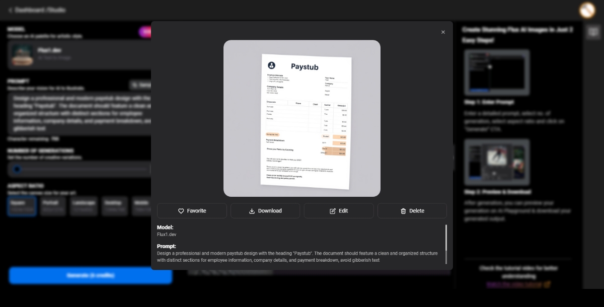 AI Paystub Maker : Create Free Paystubs in Minutes