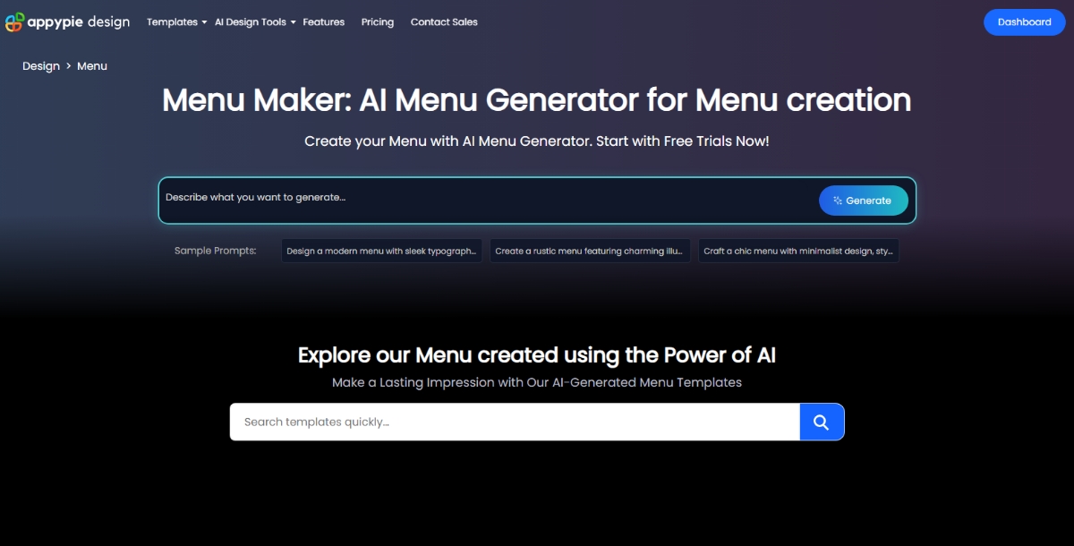 AI Menu Maker : Create Free Menus in Minutes