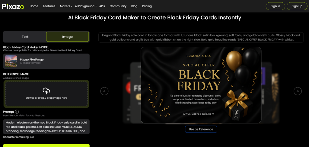 Black Friday Card : Create Free Black Friday Cards in Minutes with AI