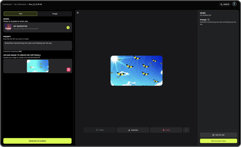 AI GIF Generator: Text to Animated Gif with Free AI GIF Maker